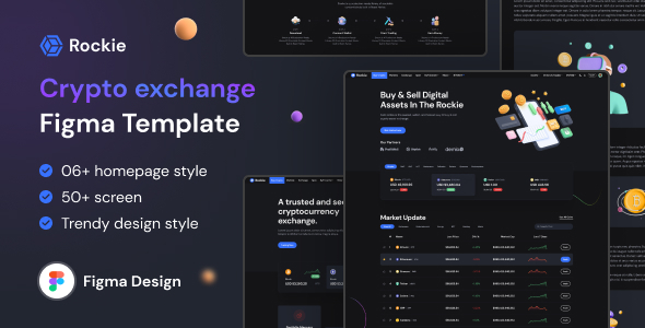 Rockie | Crypto Exchange Figma Template by Avitex | ThemeForest